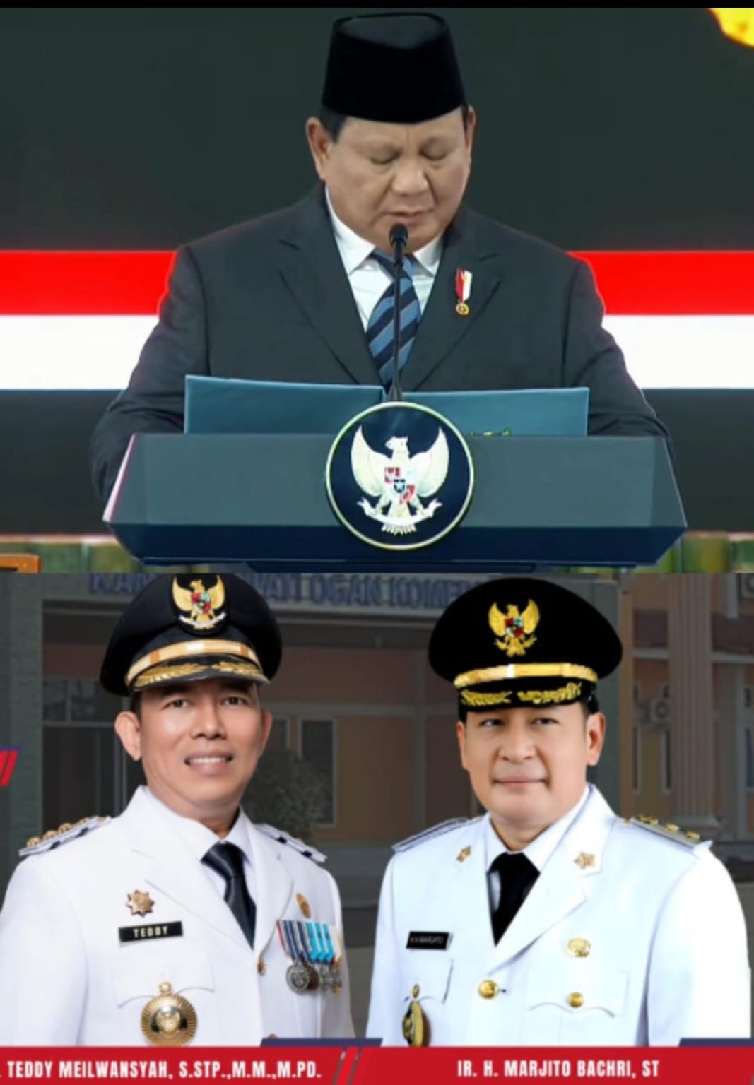 Bupati dan Wakil Bupati OKU H.Teddy Meilwansyah dan H.Marjito Bachri Resmi Dilantik Bersama 481 ...